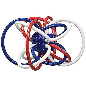 Manhattan Toy Red, White, and Blue Winkel Rattle and Teether Baby Toy