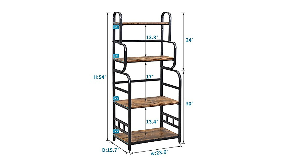 O&K 4-Tier Kitchen Bakers Rack - Versatile Storage Solution
