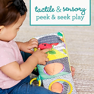 Infantino Peek & Seek Sensory Discovery Cube, Selfie Mirror, Early Fine Motor Skills Development, for Infants & Toddlers 3M+