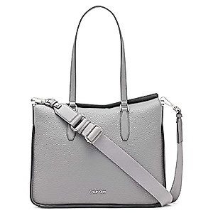 Calvin Klein Fay East/West Tote, Steel Grey,One Size