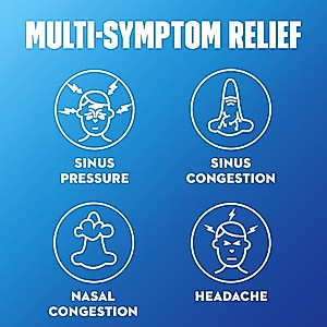 Mucinex Sinus Max Severe Congestion & Pain Relief, Maximum Strength Nasal & Sinus Relief, Decongestant for Adults, Acetaminophen Pain Reliever, Guaifenesin Expectorant and Mucus Removal, 20 Caplets