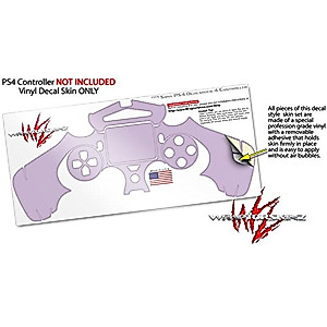 WraptorSkinz Skin Compatible with Sony PS4 Dualshock Controller PlayStation 4 Original Slim and Pro Solids Collection Lavender (Controller NOT Included)