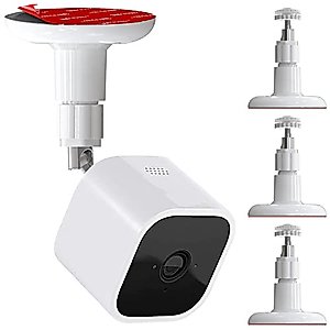 3PACK Screwless Wall Mount Bracket for Blink Outdoor & Indoor Camera Blink XT2,360 Degree Adjustable Strong Adhesive Mount，2 Ways Installation VHB Stick On or Screws, No Tools Needed, No Drilling