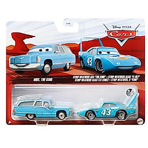 Pixar Cars Mrs The King and Strip Weathers, 1:55 Scale Double Pack