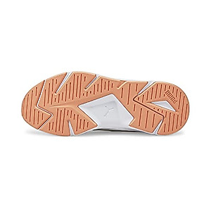 Puma Women's Muse X5 Sneaker, White-Peach Pink-Pristine, 8