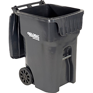 OTTO Mobile Heavy Duty Trash Container, 95 Gallon, Gray