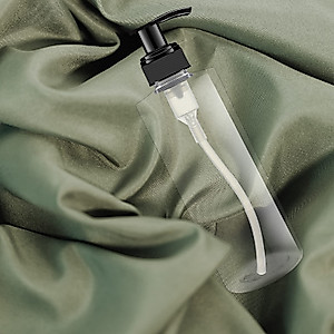 BPFY 12 Pack 8 oz Plastic Pump Dispenser Bottles for Massage Oil, Shampoo, Lotions, Body Wash Pump Bottles, Cream Refillable Containers with Pump, 2 Funnel, 18 Chalk Labels