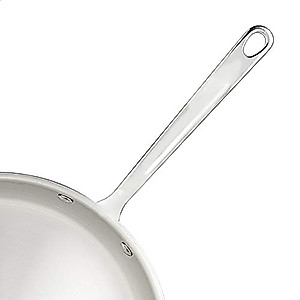 Amazon Basics Tri-Ply Stainless Steel Fry Pan, 12 Inch, Silver (Previously AmazonCommercial brand)