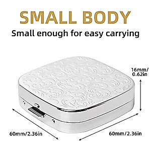 Portable Mini Metal Travel Medicine Box/3 Compartments (Square silver)