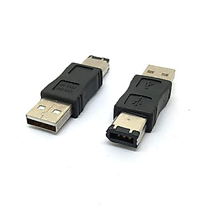 Toptekits Firewire IEEE 1394 6 Pin Male to USB A Male Convertor Jack M/M Adapter