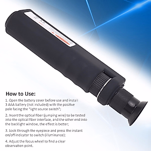 Fiber Optic Microscope Monocular Handheld Fiber Optic Inspection Microscope 400X Optical Communication Fiber Cable Inspection Microscope Magnifier Built-in Adapter Interface SC/LC/FC/ST