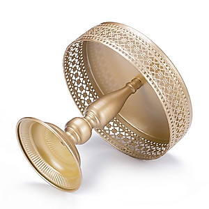 Hotity Star Heart 3-Piece Light Gold Cake Stand Set, diameter 8",10",12", Elegant Cake and Dessert Display Stands for Weddings, Birthdays, and Celebrations