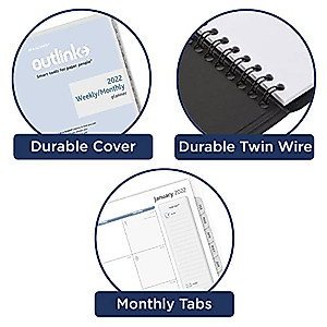 AT-A-GLANCE 2023 Weekly & Monthly Planner Refill, Outlink, Hourly Appointment Book, 8-1/2" x 11", Large, Spiral Bound (70200910)