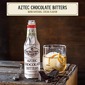 Fee Brothers Aztec Chocolate Cocktail Bitters - Aromatic Cocktail Mixer & Concentrated Flavoring, Gluten Free, Vegan-Friendly, 5 fl oz