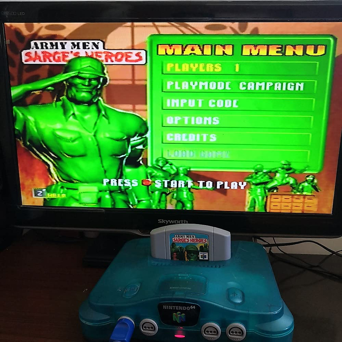 Army Men Sarge's Heroes Game Card For Nintendo 64 N64 US Version