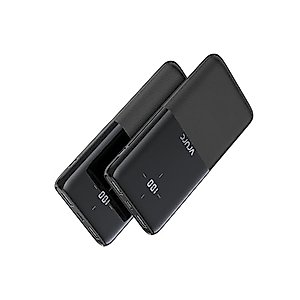VRURC Portable Charger 2-Pack, 3A USB C Fast Charging Power Bank LED Display, Slim Battery Pack for iPhone 15 14 12 11 X 8 7 Samsung S21 S20 Google LG OnePlus, Black