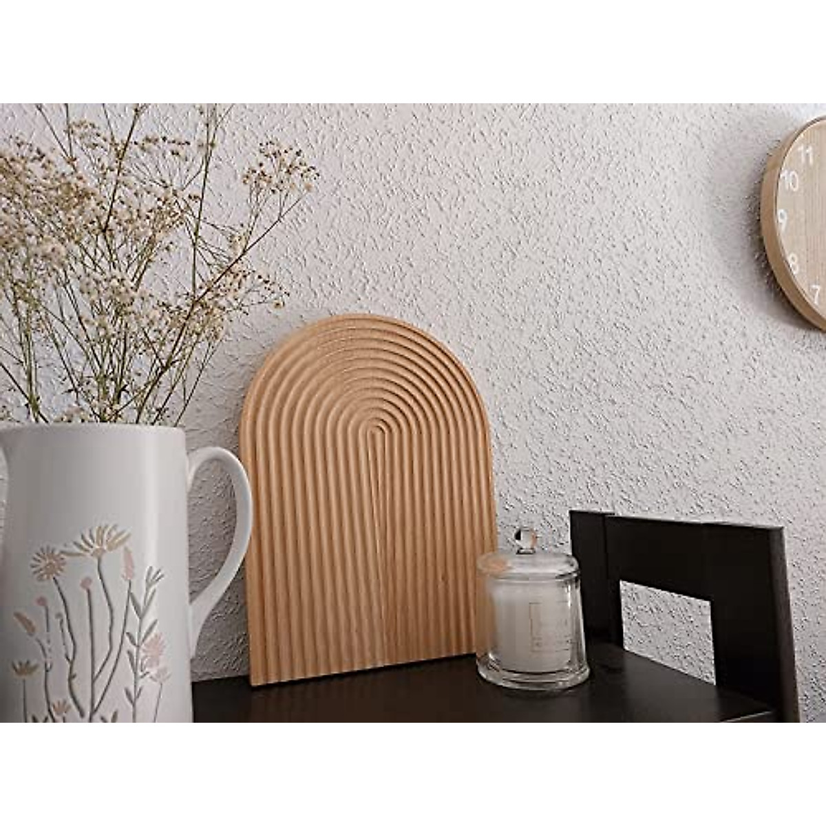 Decorative Wood Charcuterie Board, Wooden Serving Board, Kitchen Shelf Decor (Oval)