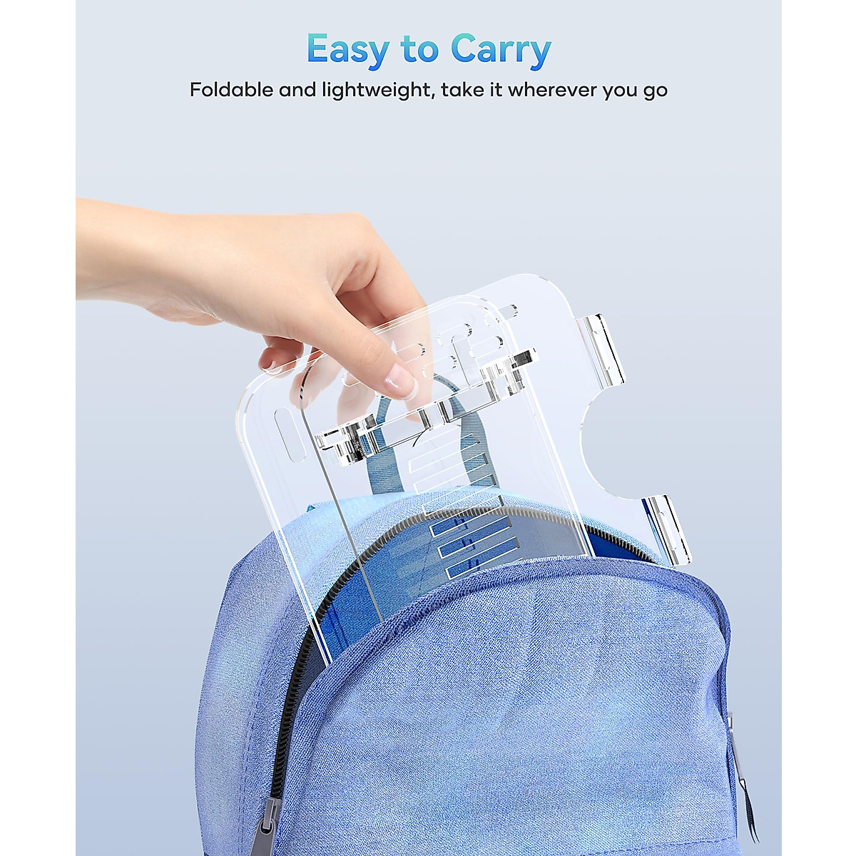 Lpoake 𝟮𝟬𝟮𝟯 𝗨𝗽𝗴𝗿𝗮𝗱𝗲𝗱 Acrylic Laptop Stand for Desk Clear Laptop Riser Adjustable Height White Computer Stand for Laptop Compatible with 10 to 15.6 Inches Laptops(Transparent)