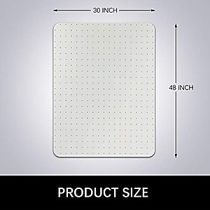 Kuyal Desk Chair Mat for Carpet, 30'' x 48'' Rectangle Transparent Mats for Chairs Good for Desks, Office and Home, Easy Glide, Protects Floors for Low and No Pile Carpeted Floors