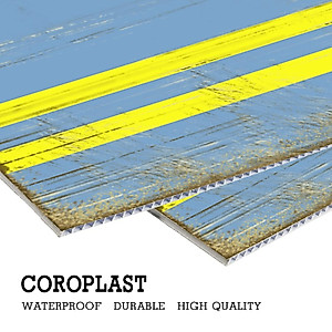 Autravelco Aruba Lawn Signs with Stakes 12x18 Inch State Map Flag Customized Yard Signs with Stakes for House Rent Lawn Decoration Props