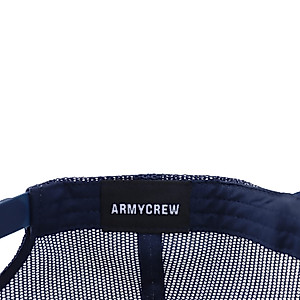 Armycrew XXL Oversize Curved Visor Foam Trucker Mesh Snapback Cap - Navy - 2XL