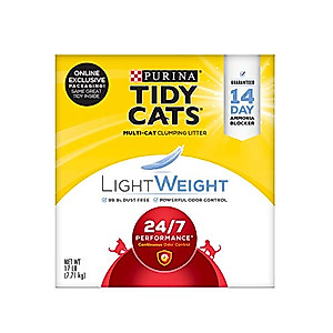 Purina Tidy Cats Lightweight Clumping Cat Litter, 24/7 Performance Multi Cat Litter - 17 lb. Box
