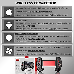 arVin Gaming Controller for iPad/iPad Mini/iPad Air, iPhone 15/14/13/12, iOS, Tablet Android Gamepad for Samsung Galaxy Tab, Huawei MatePad, Yoga Tab[Within 5-11 inch] PC Game Joystick for COD, Steam