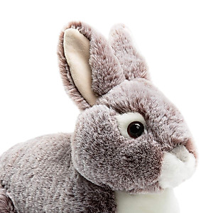 HollyHOME Plush Rabbit Stuffed Animal Easter Super Soft Realistic Wild Bunny 10 Inches Brown