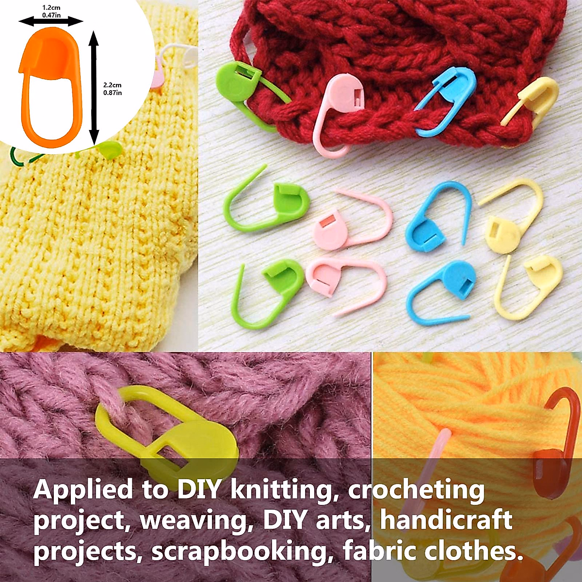 Stitch Counters 2 Pcs LED Digital Row Counter and Stitch Markers 50 Pcs Crochet Stitch Markers for Knitting Sewing Stitching Weaving, Muslim Pray, Recording Sports Scoring, Lap Counting by ILouxNei