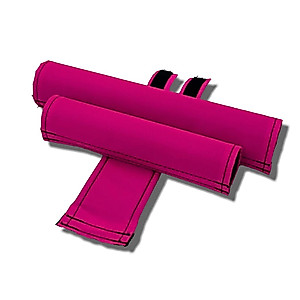 Textured Nylon Solid Color BMX Pad Sets by Flite Black 1" top Tube Diameter