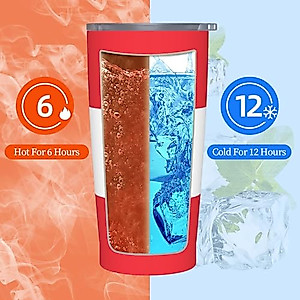 VKKOEWL Austrian Flag Stainless Steel Insulated Tumbler 20 Oz Travel Water Bottle Coffee Mug Drink Cup With Lid Straw