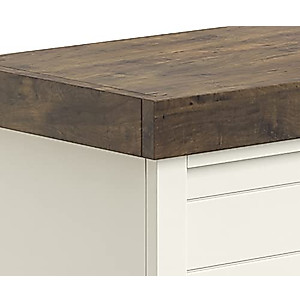 Bridgevine Home Electric Fireplace Mantel with Accent Wood Shelf and Surround, Realistic Logs and Flame Effect, Fireplace TV Stand, Adjustable LED Electric Heater with Remote Control, 48 Inch, White