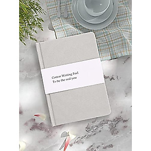Zhi Jin Classic Thick Cloth Linen Notebook Journal Blank Paper Notepad Diary Hard Cover Travel Office Linen Gray
