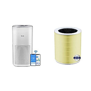 LEVOIT Air Purifiers for Home Large Room, Covers up to 3175 Sq. Ft, Smart WiFi and PM2.5 Monitor & Core 600S Air Purifier Pet Allergy Replacement Filter, 3-in-1 True HEPA, Yellow