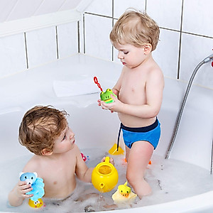 Boao 8 Pieces Bath Loofahs Animal Kids Bath Sponges Pouf Mesh Animal Toy Loofah Bath Colorful Cartoon Body Scrubber Balls Shower Mesh for Boys Girls Adults