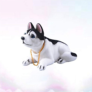 Wakauto Bobblehead Dolls Shaking Head Dog Desktop Ornament Gift for Home Shop Car Dashboard Decor