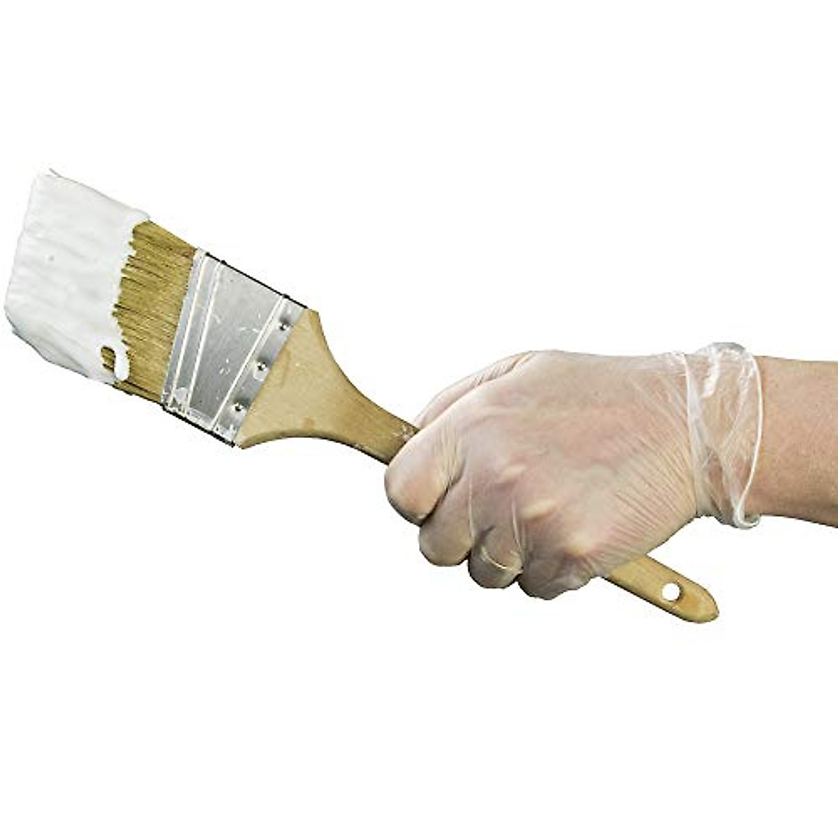 X3 Clear Vinyl Disposable Industrial Gloves, 3 Mil, Latex & Powder-Free, Food-Safe, Non-Sterile, Smooth, X-Large, Box of 100