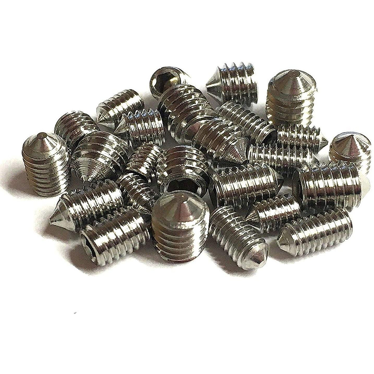 Set Screws Cone Point Mixed (16 Pack) 5mm Length 0.196" Long 3/16", Various Metric Threads, M3, M4, M5 & M6. A2 Grade Stainless Steel Hex/Allen Key Socket Cone Point Grub Screw/Set Screws