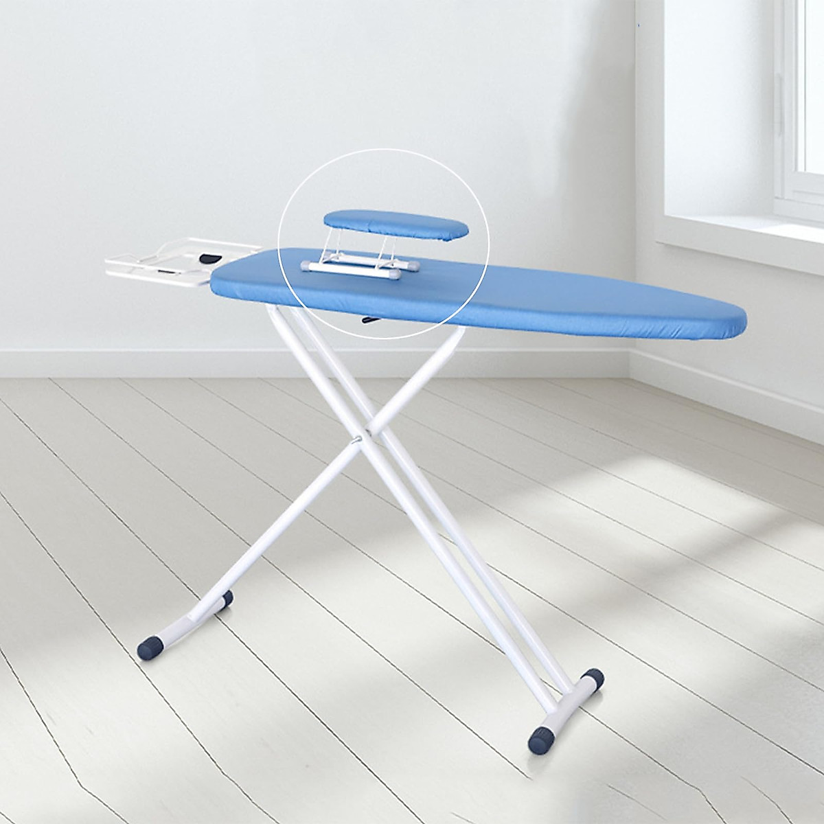 Ironing Board, Non-Slip Foldable Ironing Stand, Ironing Board with Iron Rest Features, Compact and Space Saver Ironing Board for Effortlesswrinkle-Free Clothes