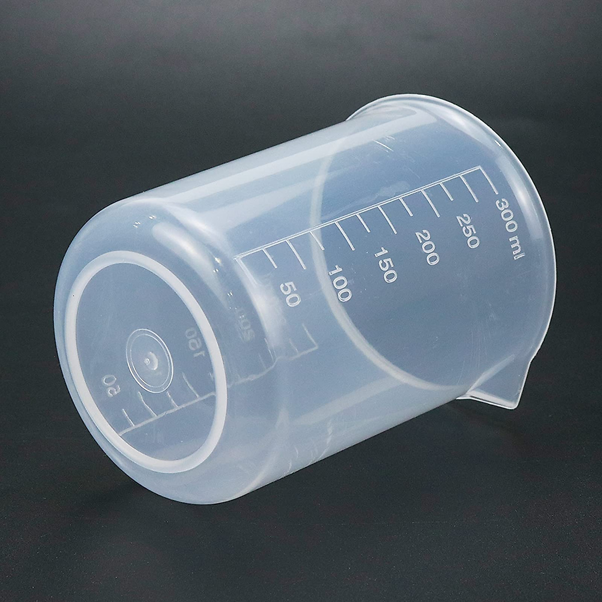 Antrader Kitchen PP Measuring Cup Scientific Plastic Graduated Beaker Transparent 250ml-300ml, 3-Pack