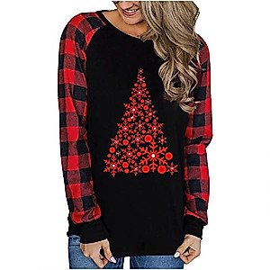 Christmas Tshirts Shirts for Women Holiday Teacher Outfits for Women Santa Costume Outfit Women Christmas Stocking Stuffers