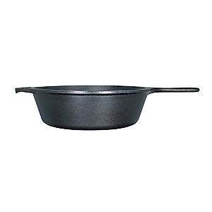 Lodge L8DSK3 Cast Iron Deep Skillet, Pre-Seasoned, 10.25-inch