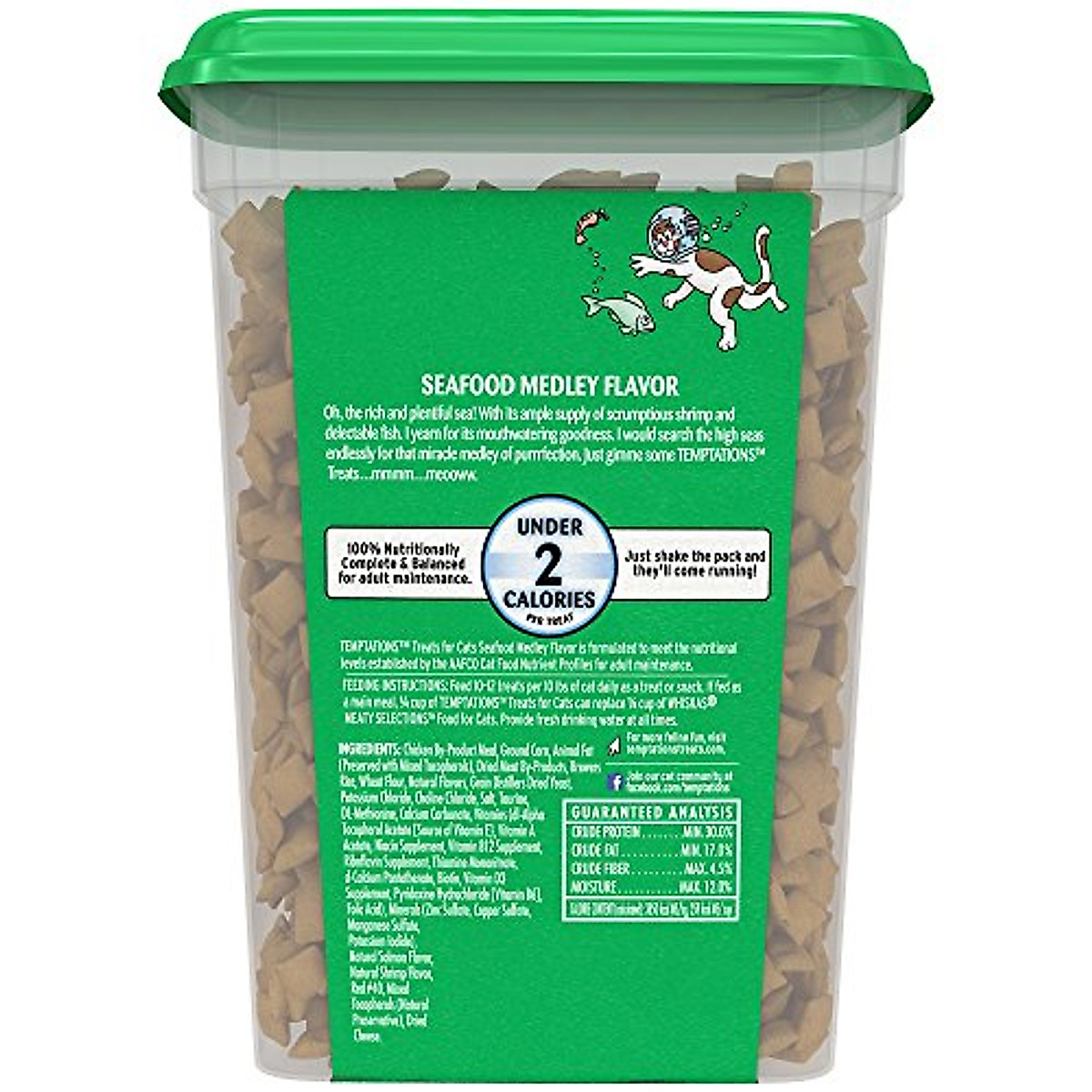 Temptations Classic Cat Treats Seafood Medley Flavor, 16 Oz. Tub