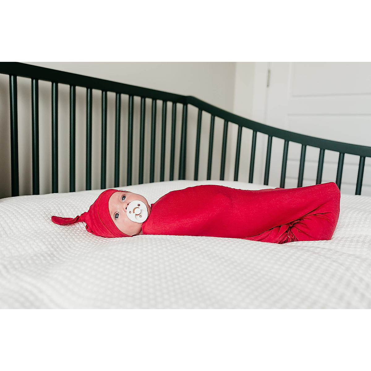 Large Premium Knit Baby Swaddle Receiving Blanket "Mara" by Copper Pearl