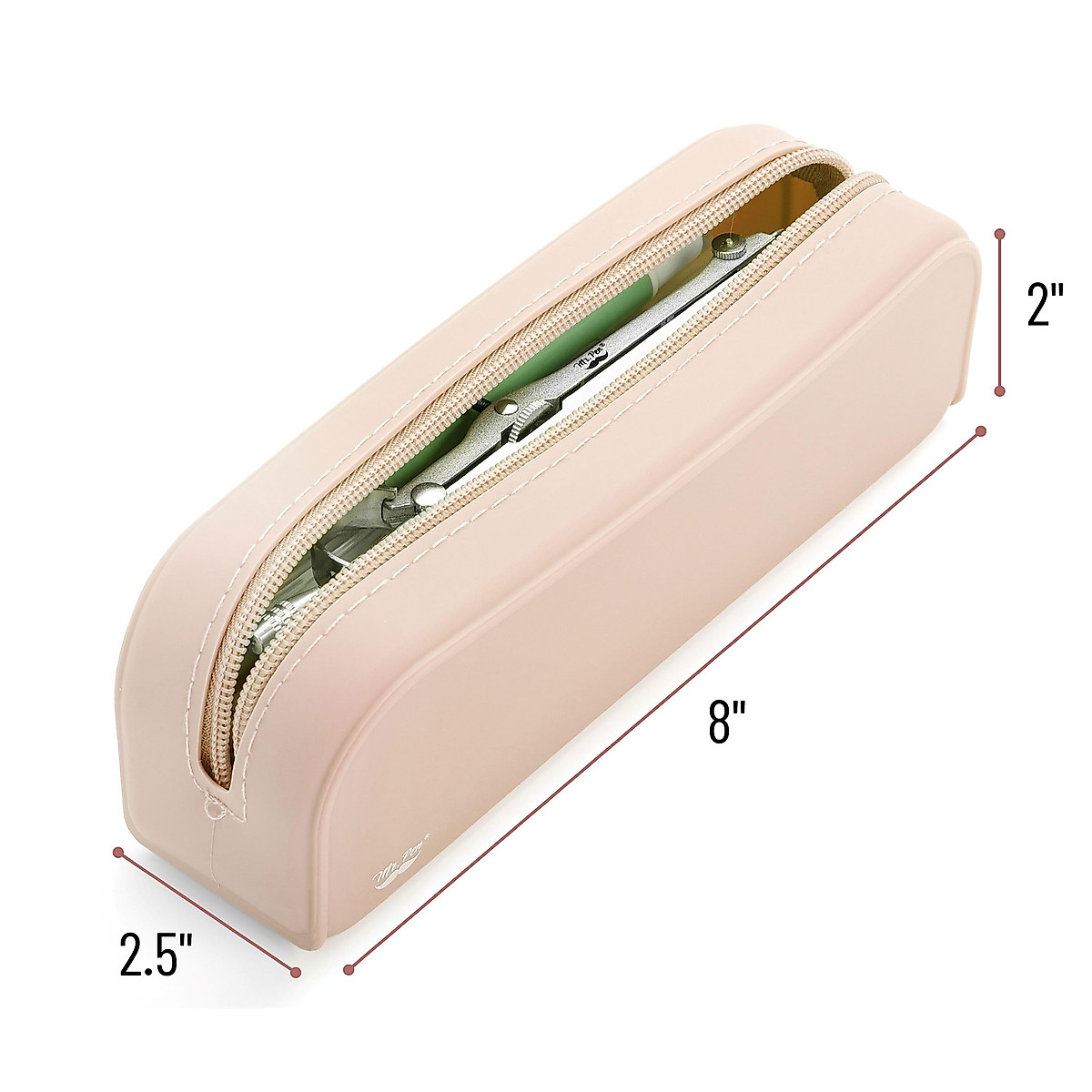 Mr. Pen- Silicone Pencil Case, Malibu Dune Color Pencil Pouch, Pencil Case Small, Pencil Pouch Aesthetic, Silicone Pencil Pouch, Pencil Case Aesthetic, Pencil Bag, Pencil Pouch for Women, Makeup Pouch