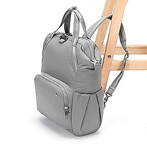 Pacsafe Women's Citysafe CX 17L Anti Theft Backpack-Fits 16 inch Laptop, ECONYL Gravity Gray, One Size
