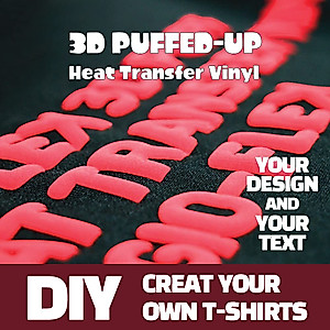 GIO-FLEX 3D Puff Vinyl Heat Transfer 10" x 12" - 14 Sheets Foaming HTV Assorted Colors Bundle/Variety Pack, Adhesive Vinyl, Iron-On Transfer, Heat Press with Cricut Silhouette Cameo