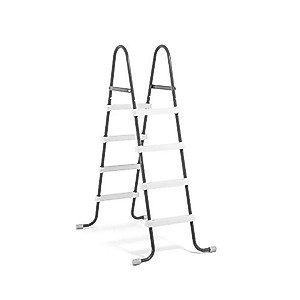 Intex Greywood Prism Frame 15' x 48" Round Above Ground Outdoor Swimming Pool Set with 1000 GPH Filter Pump, Ladder, Ground Cloth, and Pool Cover