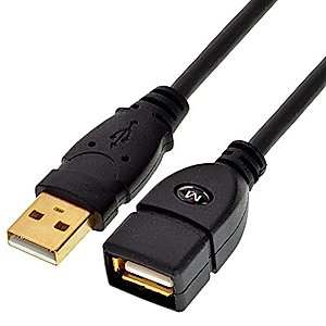 Mediabridge USB 2.0 - USB Extension Cable (10 Feet) - A Male to A Female with Gold-Plated Contacts