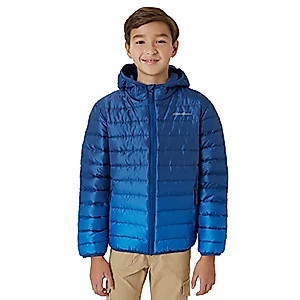 Eddie Bauer Boys' Jacket - CirrusLite Weather Resistant Down Coat for Boys - Insulated Quilted Bubble Puffer (3-20), Size 18-20, Cobalt